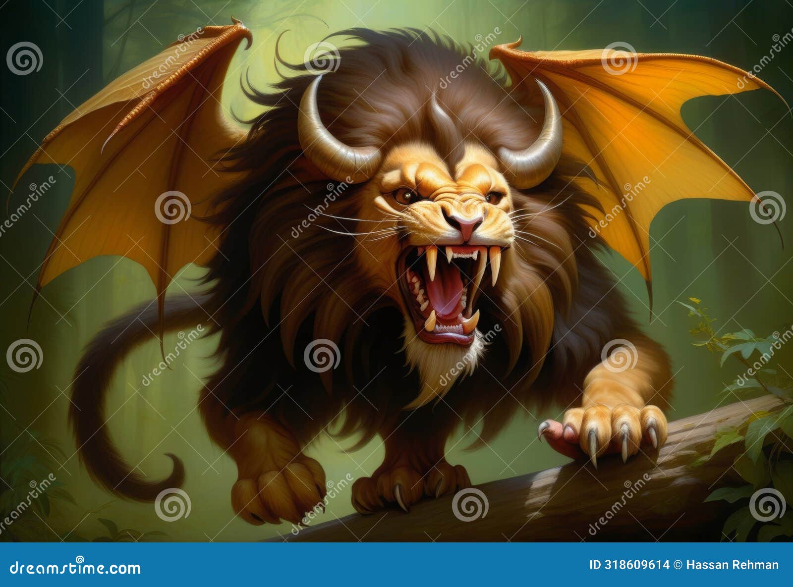 The Terrifying Manticore Unleashed in Vibrant Acrylic Stock ...