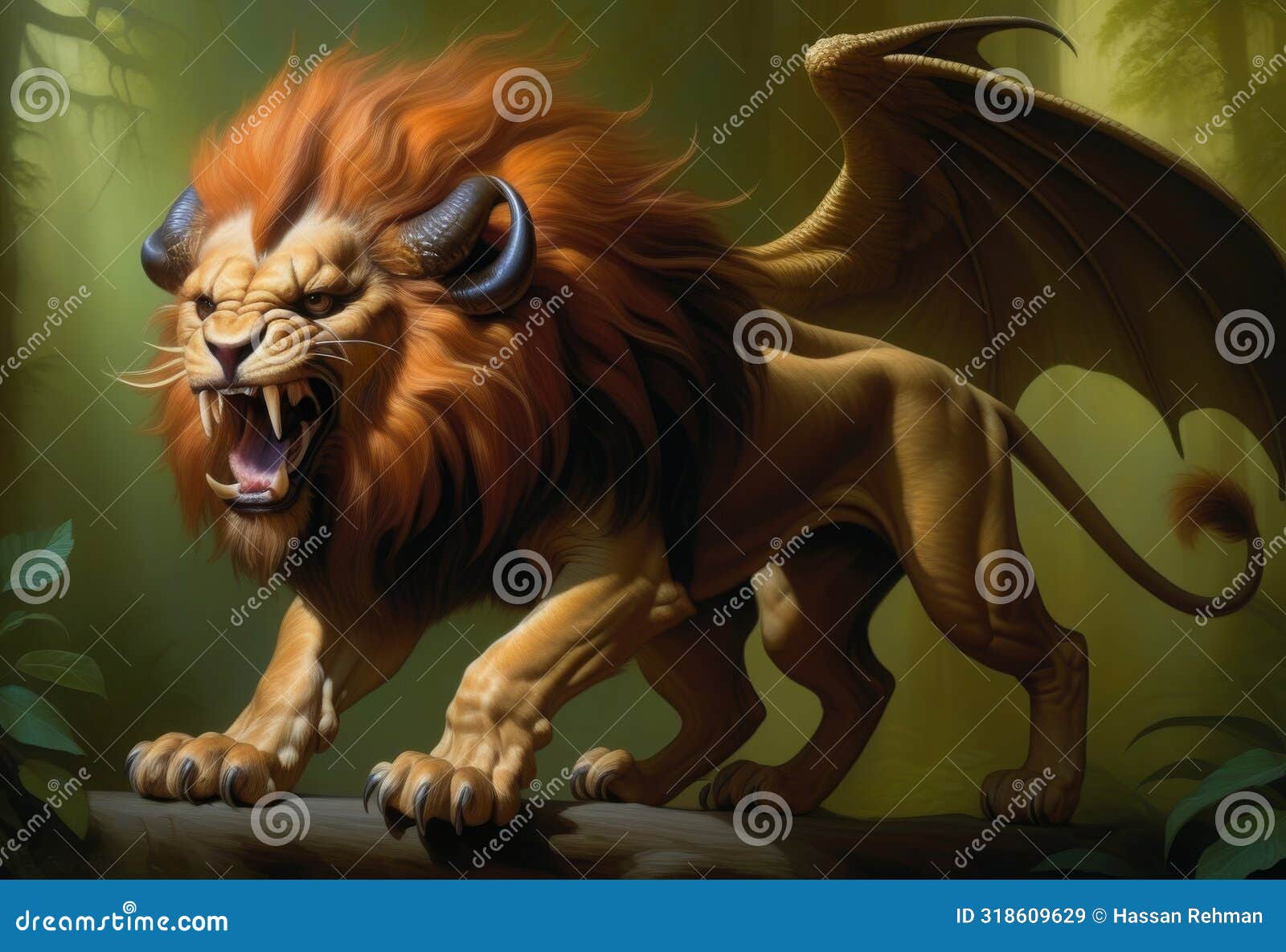 The Terrifying Manticore Unleashed in Vibrant Acrylic Stock ...