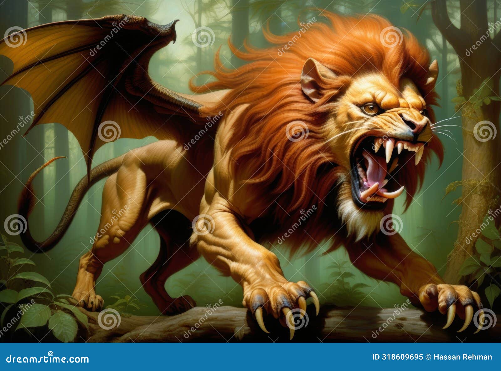 The Terrifying Manticore Unleashed in Vibrant Acrylic Stock ...