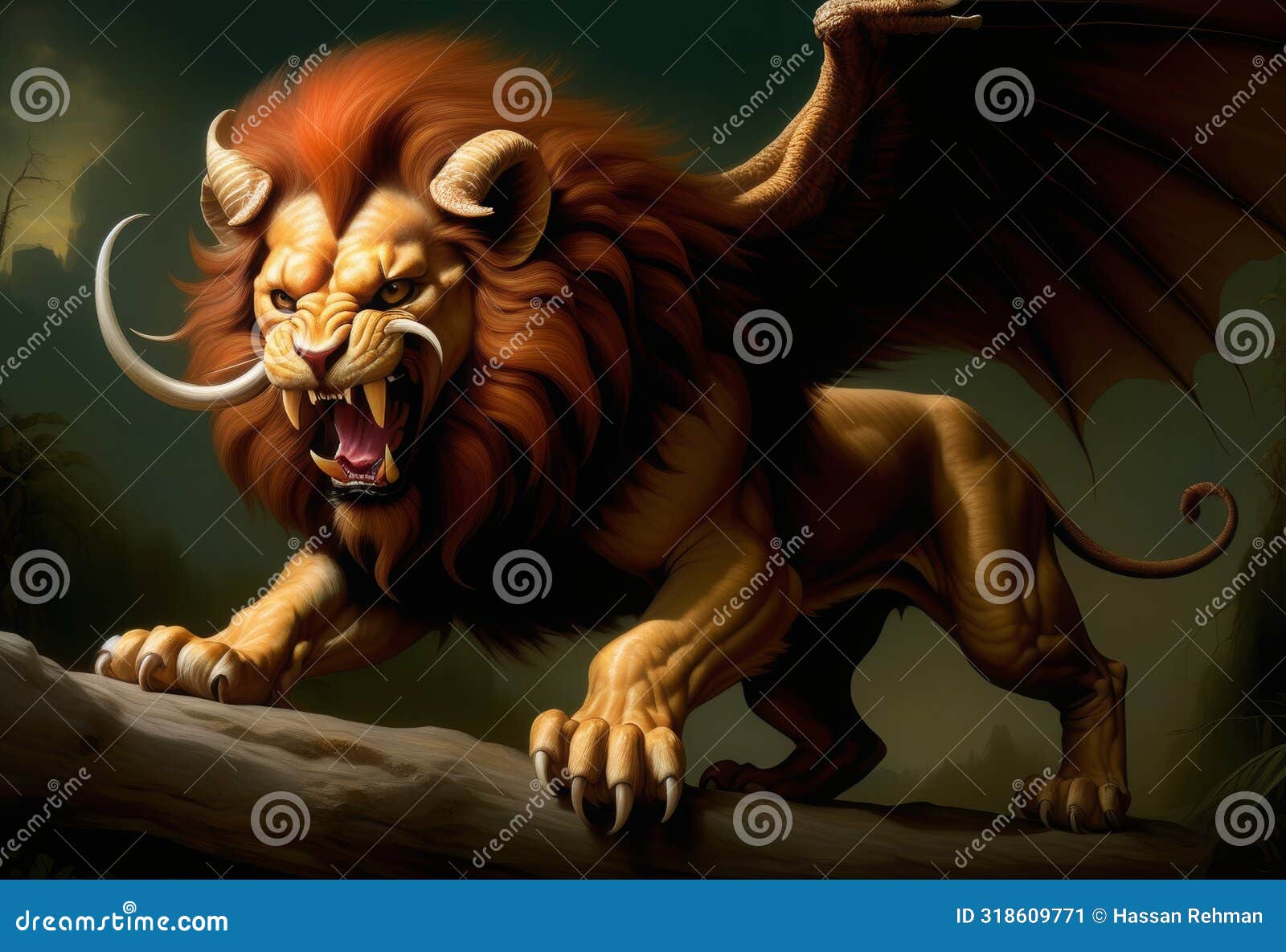 The Terrifying Manticore Unleashed in Vibrant Acrylic Stock ...