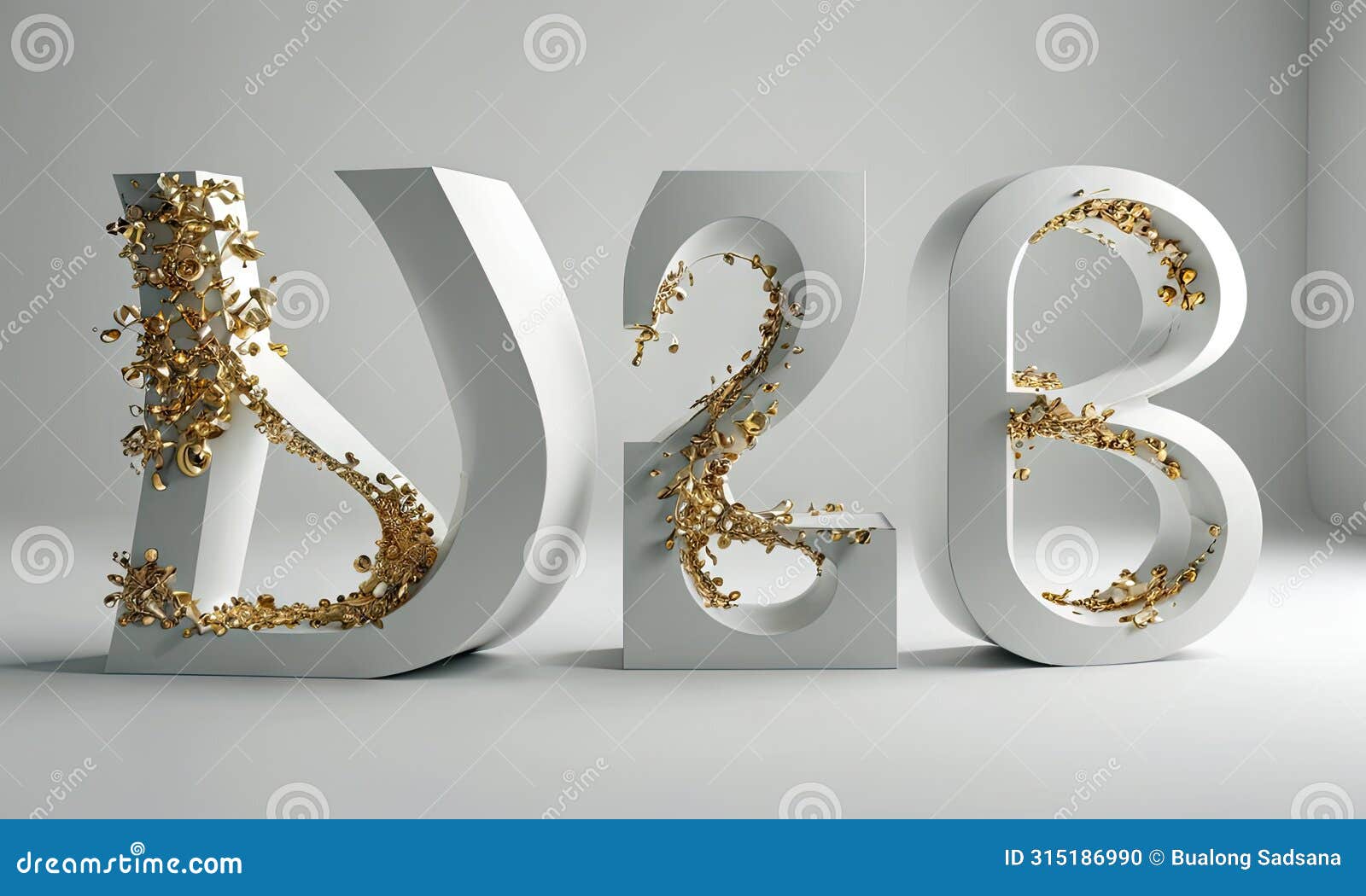 Three White Letters are Arranged in a Way that they Look Like a 3-D ...