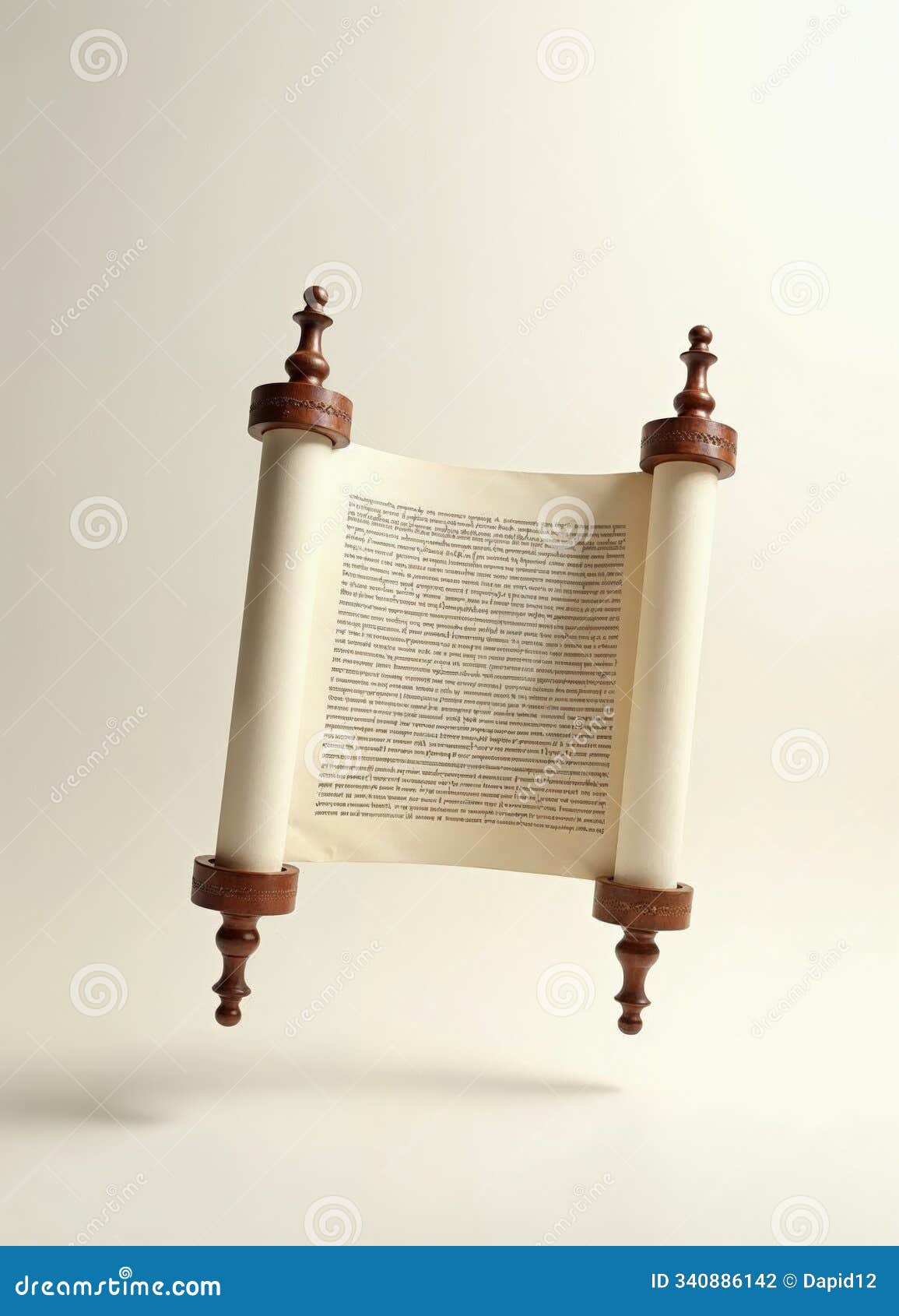 A Torah Scroll with a Paper on Top of it and Hebrew Texts Written Stock ...