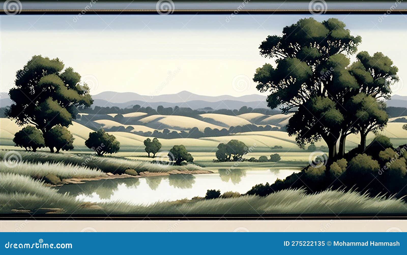 Tranquil Earthscape, Monet-Inspired Landscape, Made with Generative AI ...