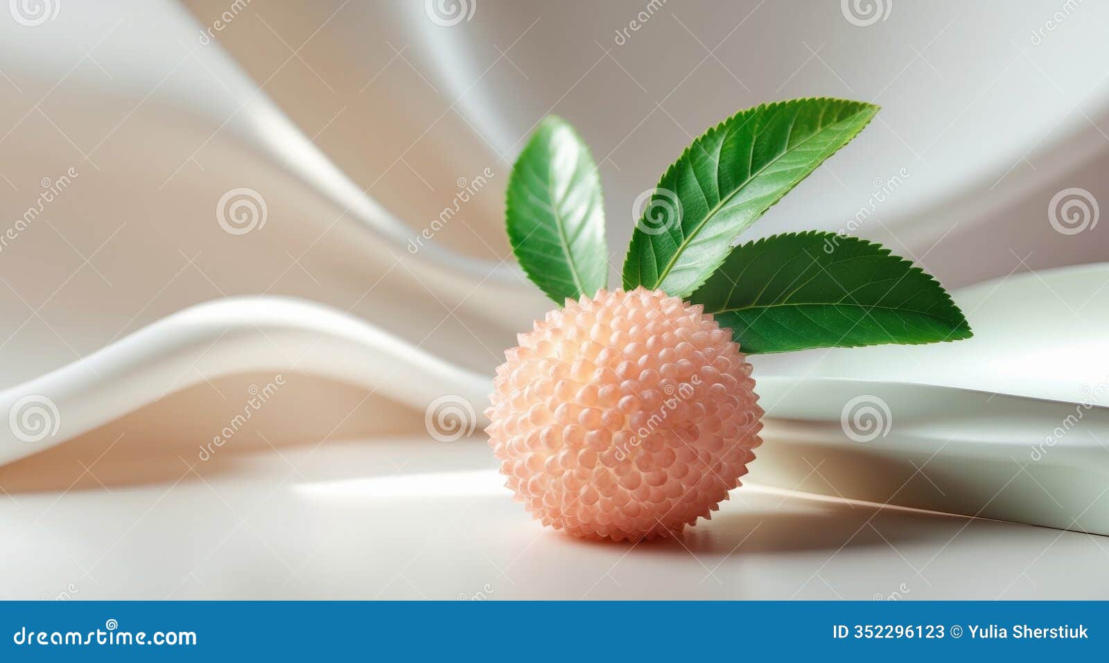 Translucent Lychee Fruit with Rough Skin and Green Leaves on Upscale ...