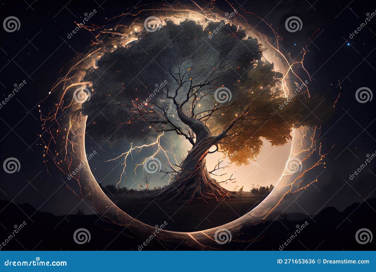 Tree of Transformation, Made with Generative AI Stock Illustration ...