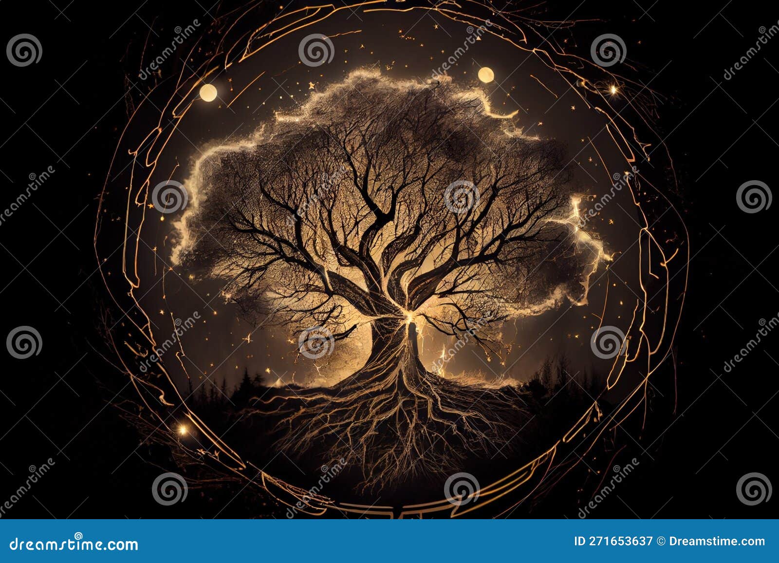 Tree of Growth, Made with Generative AI Stock Illustration ...