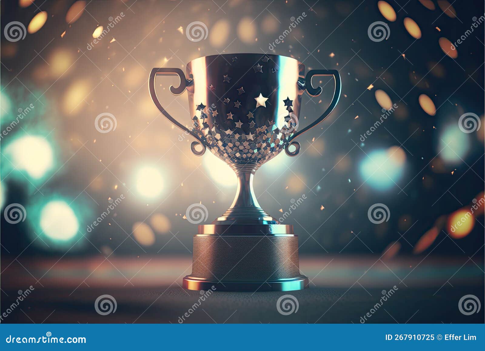 Ai Generated Trophy with Selective Focus Stock Illustration ...