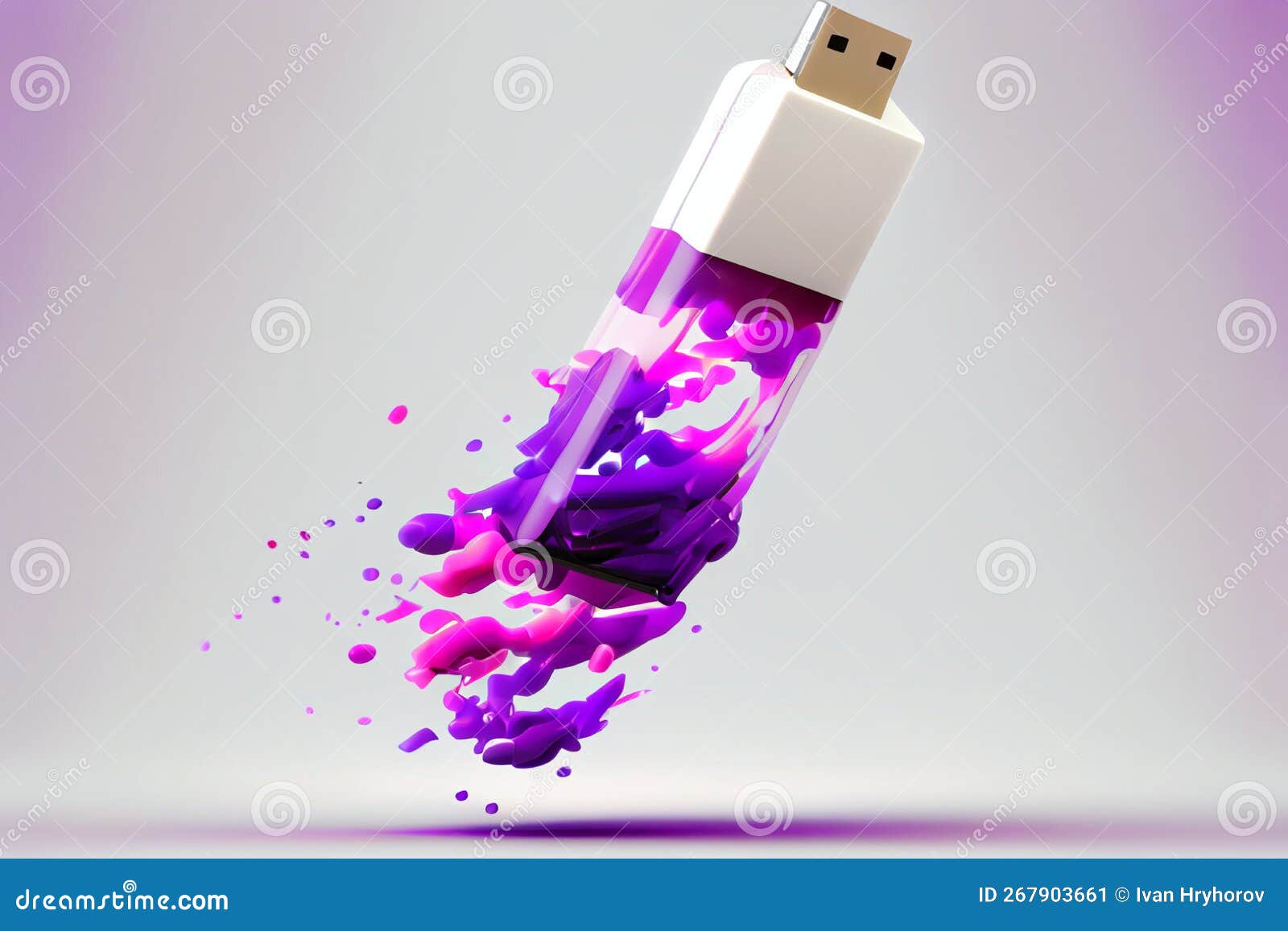 AI Generated USB Flash Drive with Leaked Colorful Data Stock ...