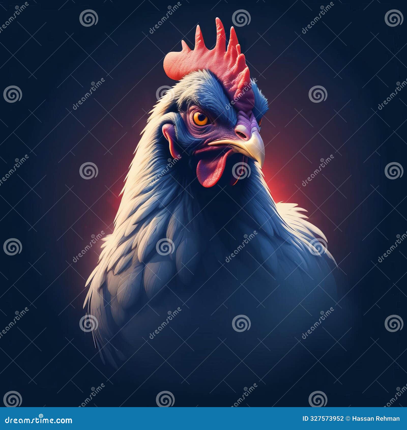 Vector Illustration of a Chicken with a Handgun Stock Illustration ...