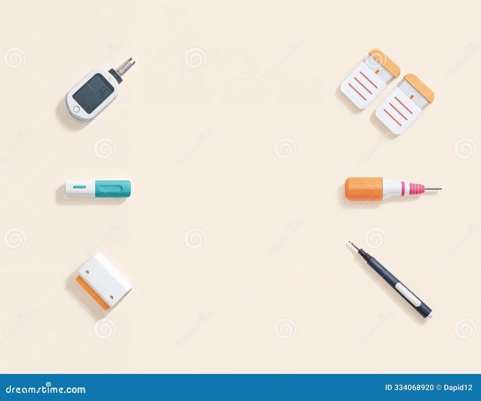 A Vector Illustration Set of Diabetes Management Tools of Insulin Pen ...
