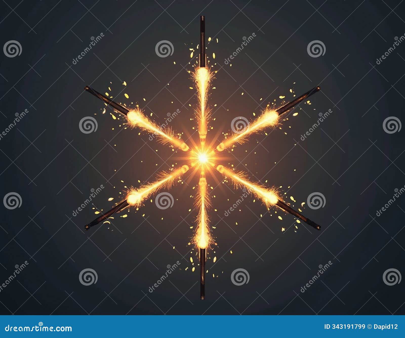 Vector of a Star Shaped Fireworks and Sparklers that is Sparkling on a ...