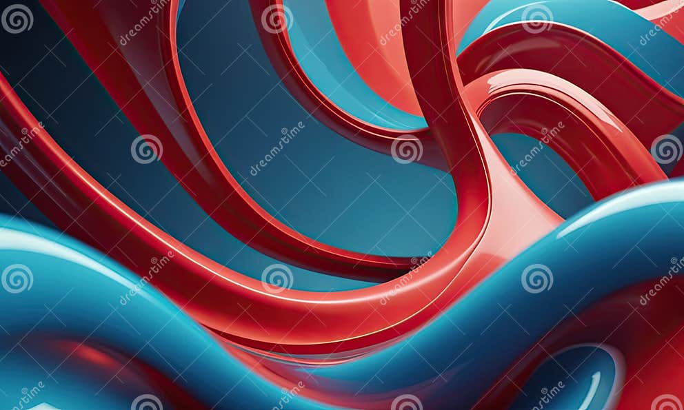 A Blue and Red Liquid with a Flowy Texture. Stock Illustration ...
