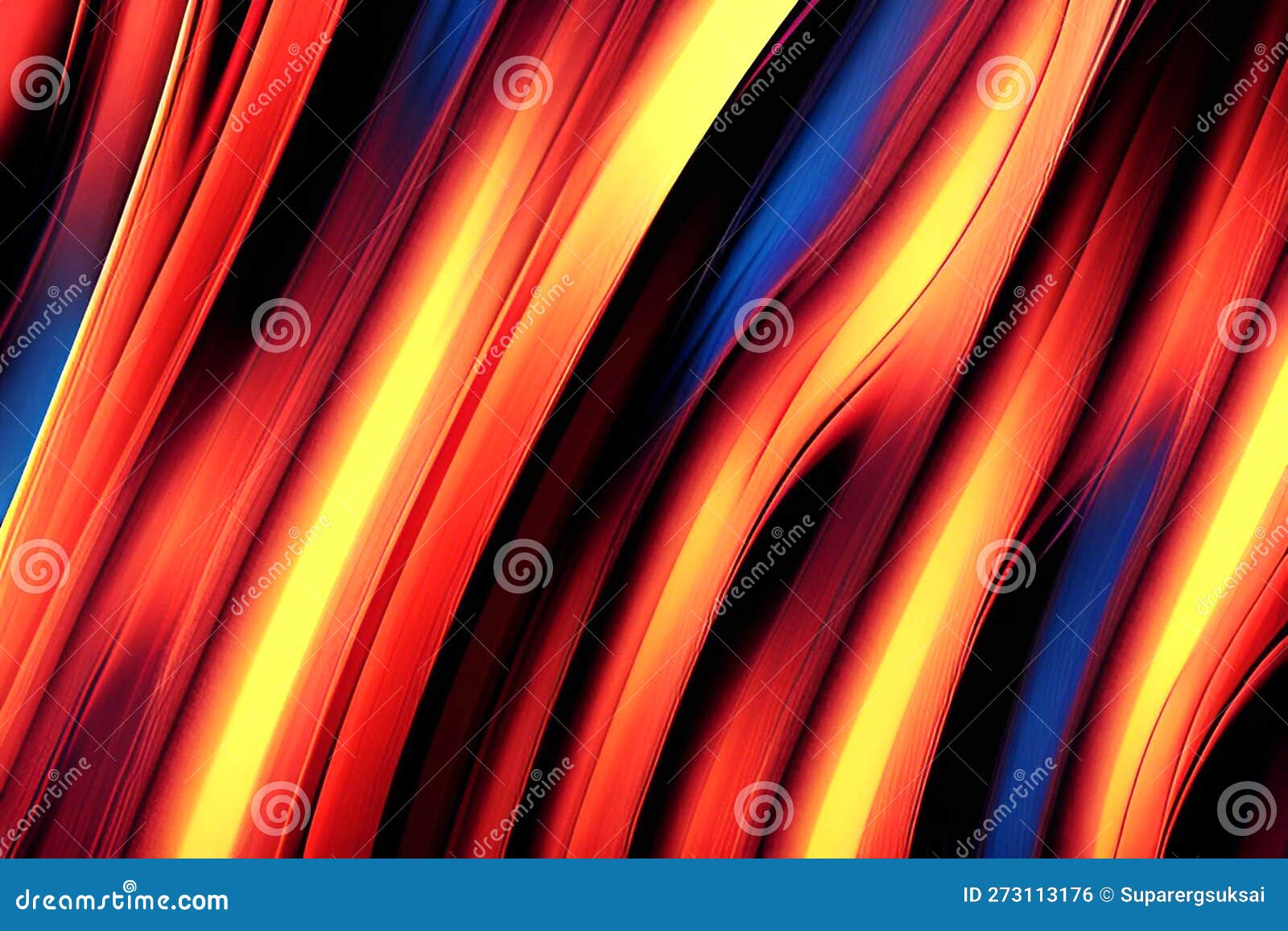 AI Generated Vibrant Colorful Wavy Background Stock Illustration ...