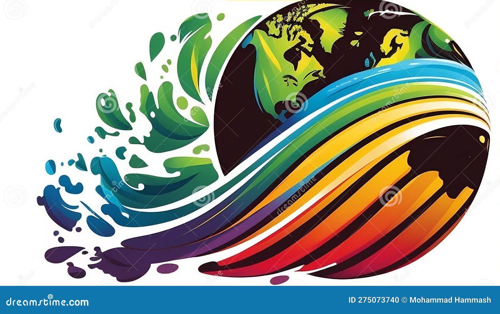 Earth S Vibrant Vector Art Logo, Made with Generative AI Stock ...