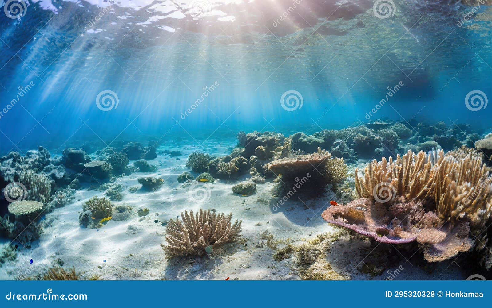 Beneath the Surface of the Ocean Stock Illustration - Illustration of ...
