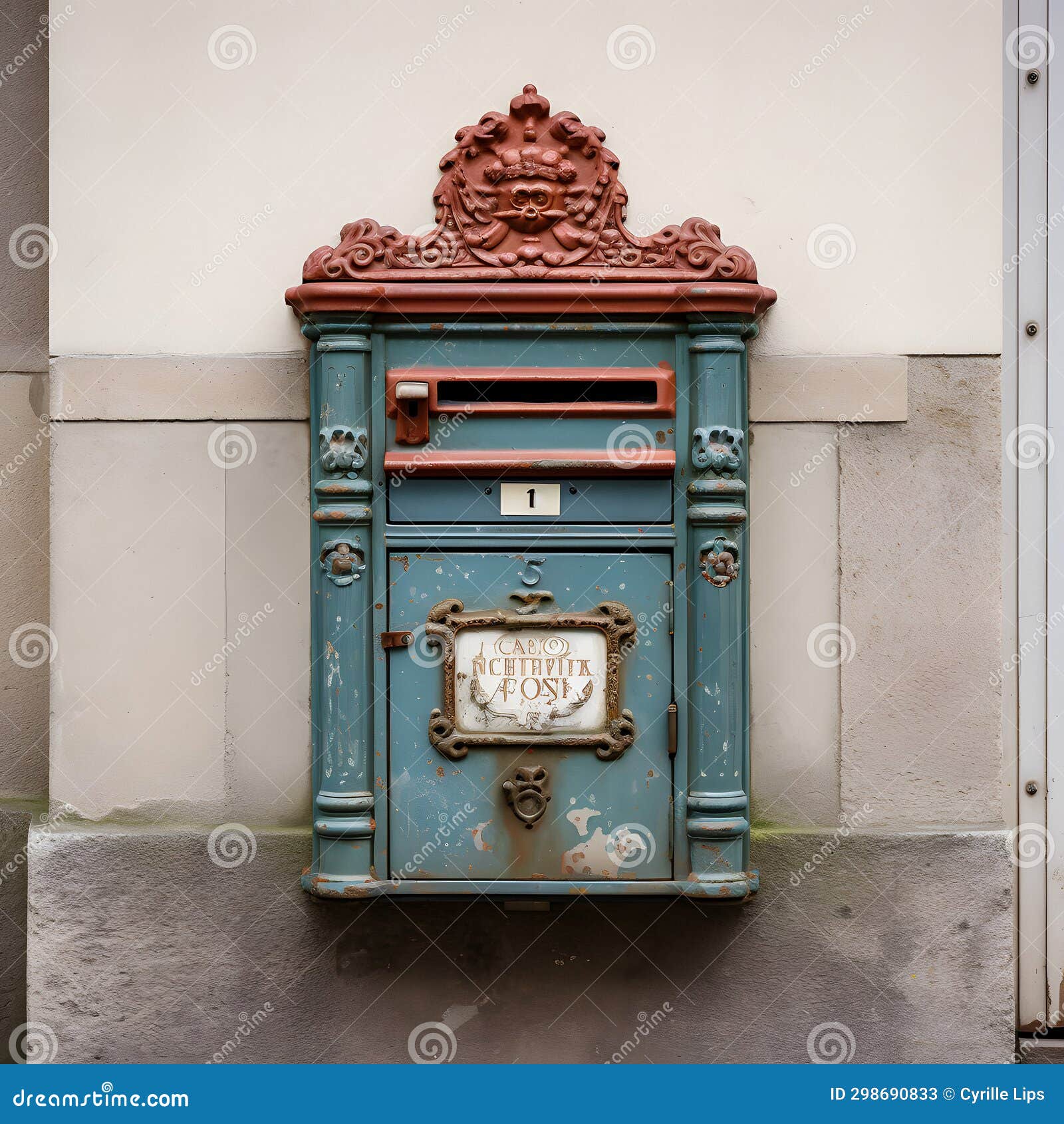 AI-Generated Vintage Letterbox Image Stock Illustration - Illustration ...