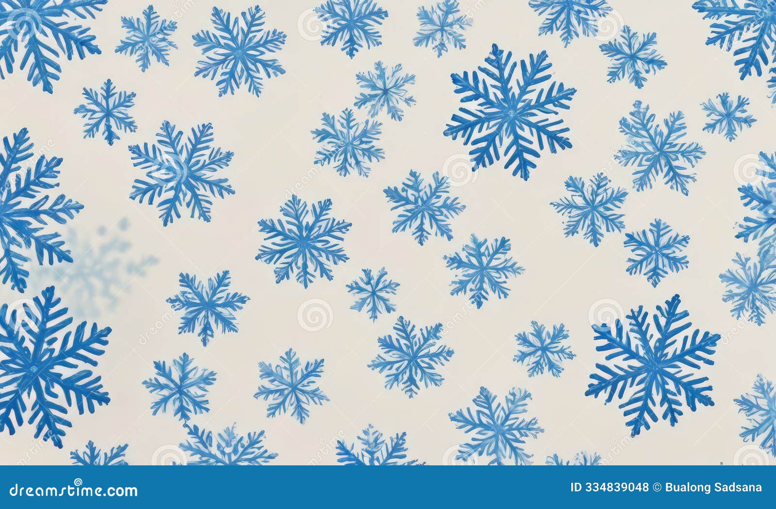 Blue Snowflake Pattern on White Background Stock Illustration ...
