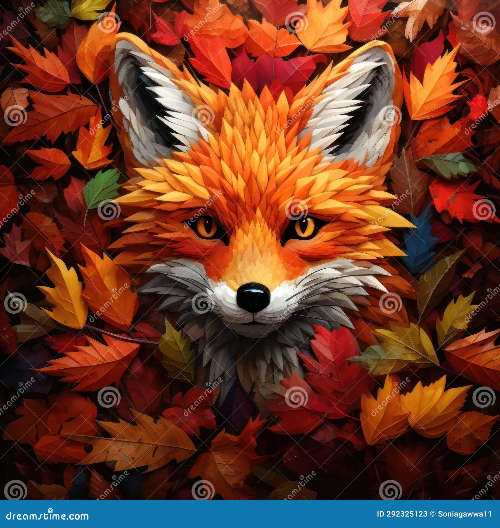 Visual Representation of a Curious Fox Peeking Out from Behind a ...