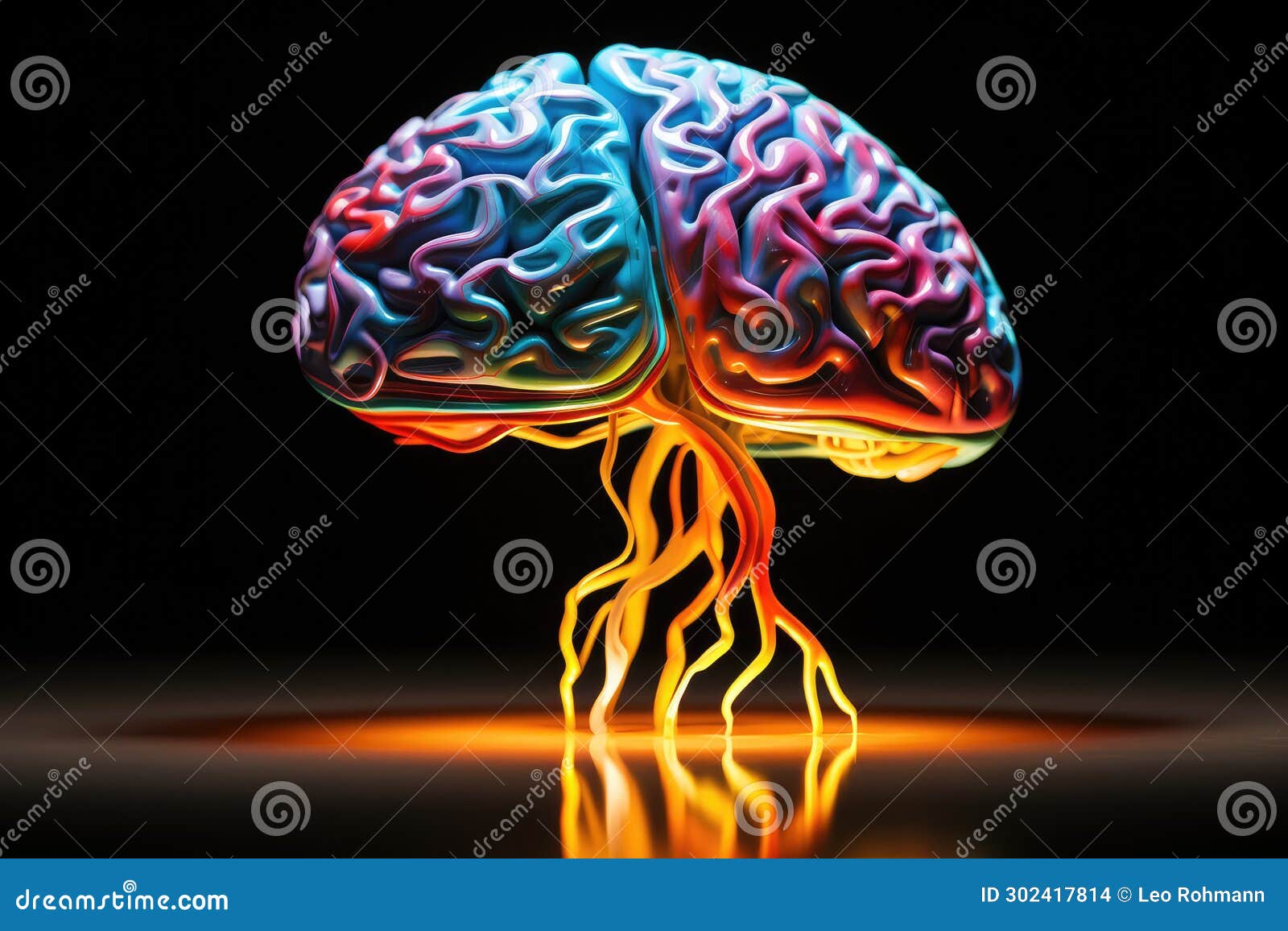 The Dopamine And Serotonin Pathways In The Brain Cartoon Vector ...