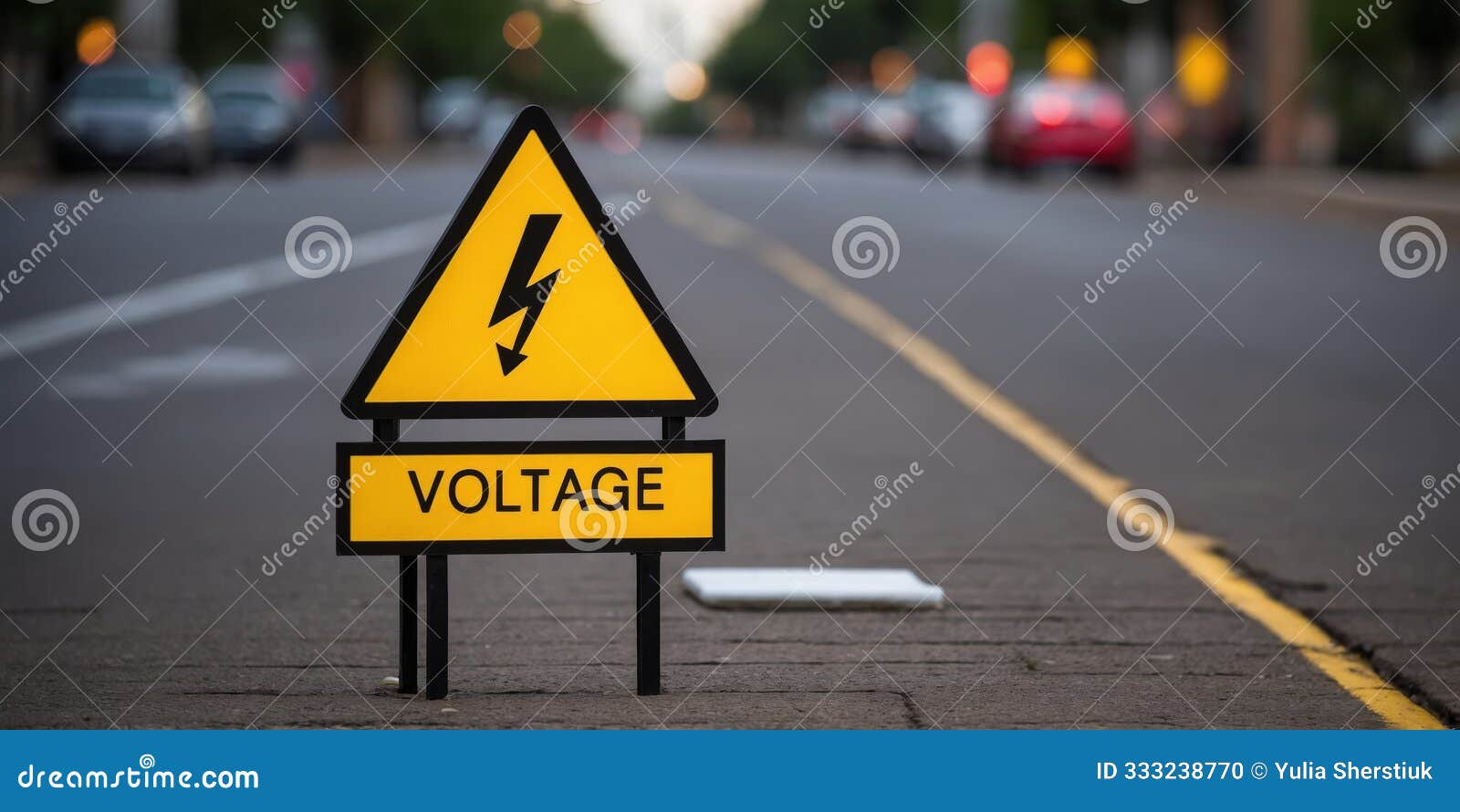 Warning Sign for High Electrical Voltage. Stock Illustration ...