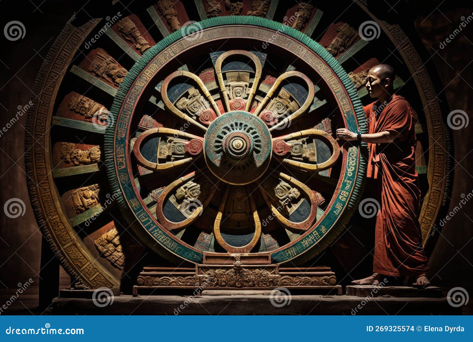 Wheel Of The Dharma Symbol Of Buddhism Stock Image | CartoonDealer.com ...
