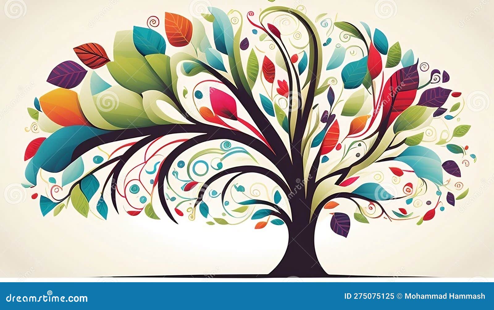 Whimsical Tree Illustration, Made with Generative AI Stock Illustration ...