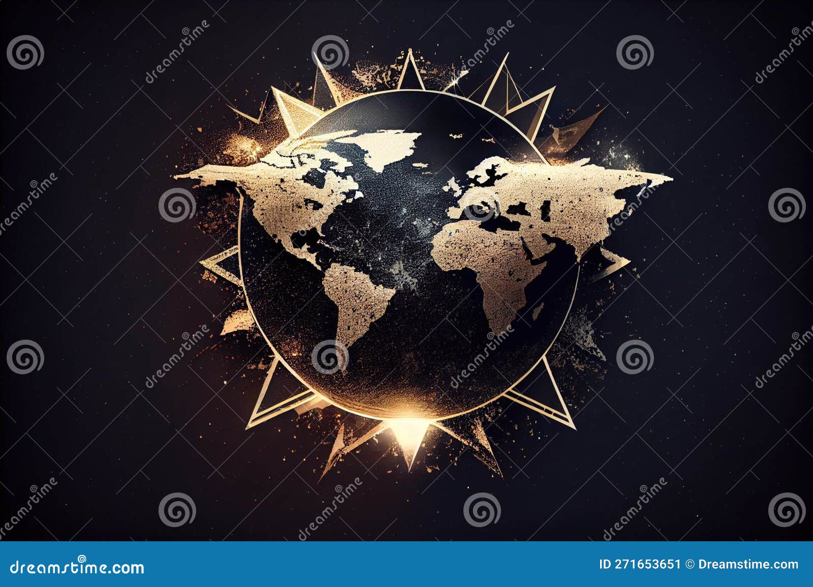 World Map Unity II, Made with Generative AI Stock Illustration ...