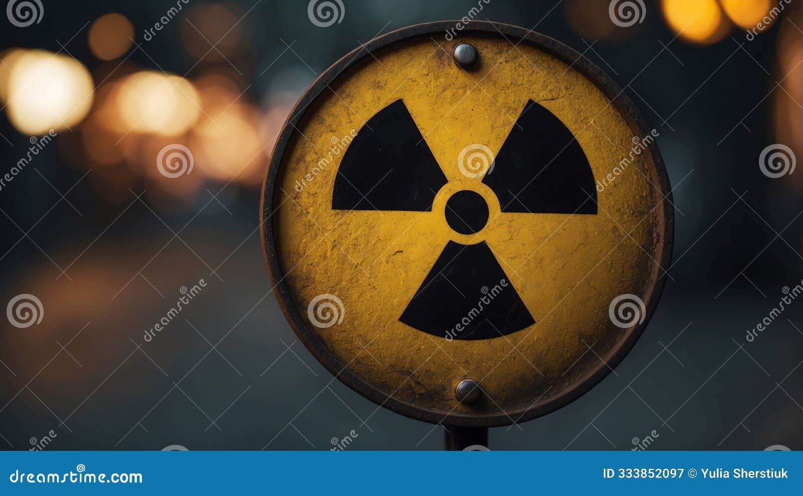 A Man In A Yellow Radiation Protective Suit And A Helmet With A ...