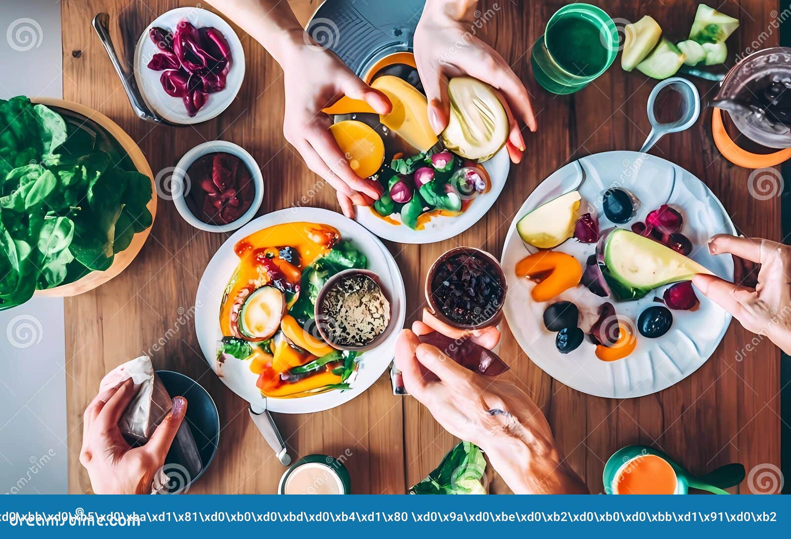 AI Generation. Close Up of Hands Handling Food Stock Image - Image of ...