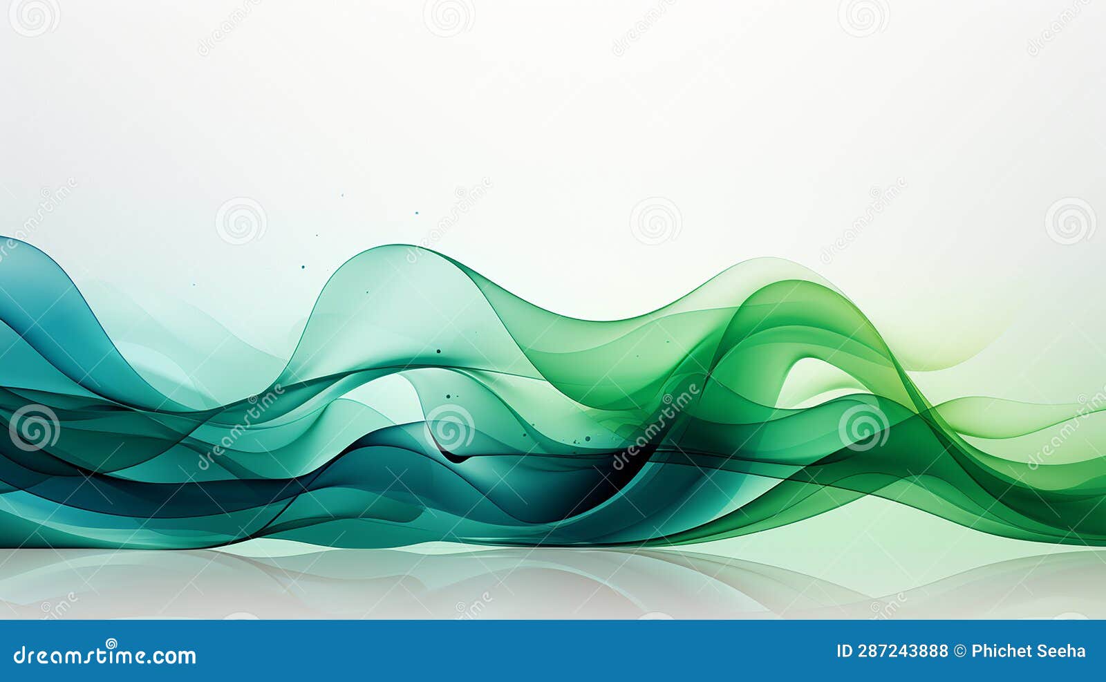 AI Generative Abstract Green Wave Design Digital Frequency for Design ...