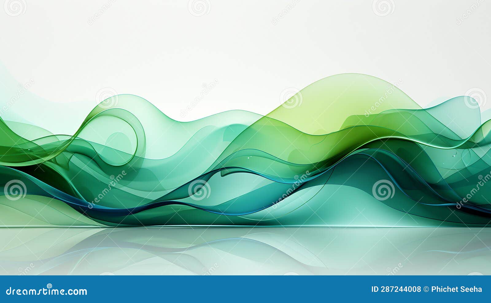 AI Generative Abstract Green Wave Design Digital Frequency for Design ...