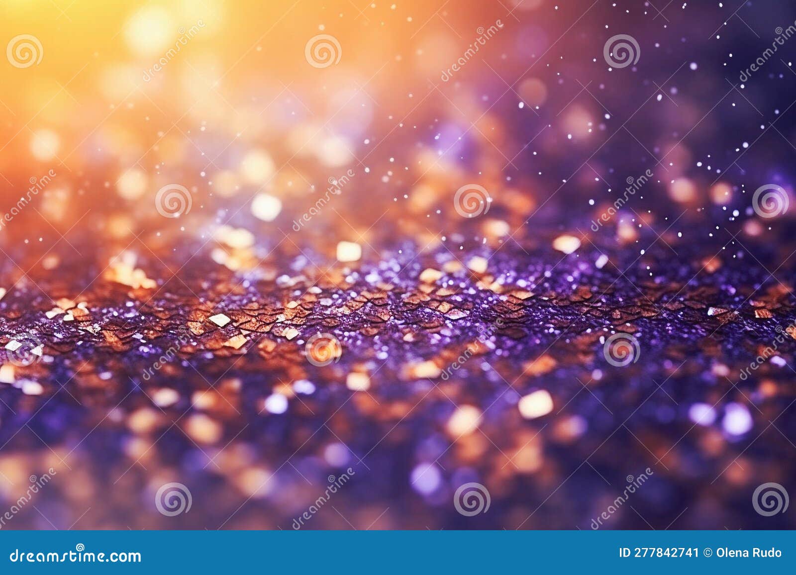AI Generative. Gold and Purple Glitter Lights, Defocused Background ... AI Generative. Gold and Purple Glitter Lights, Defocused Background ...