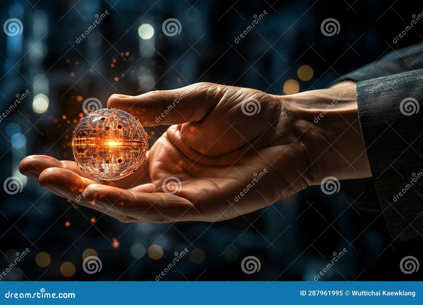 Ai Generative Ai Machine Learning Hand Of Robot Touching On Big Data