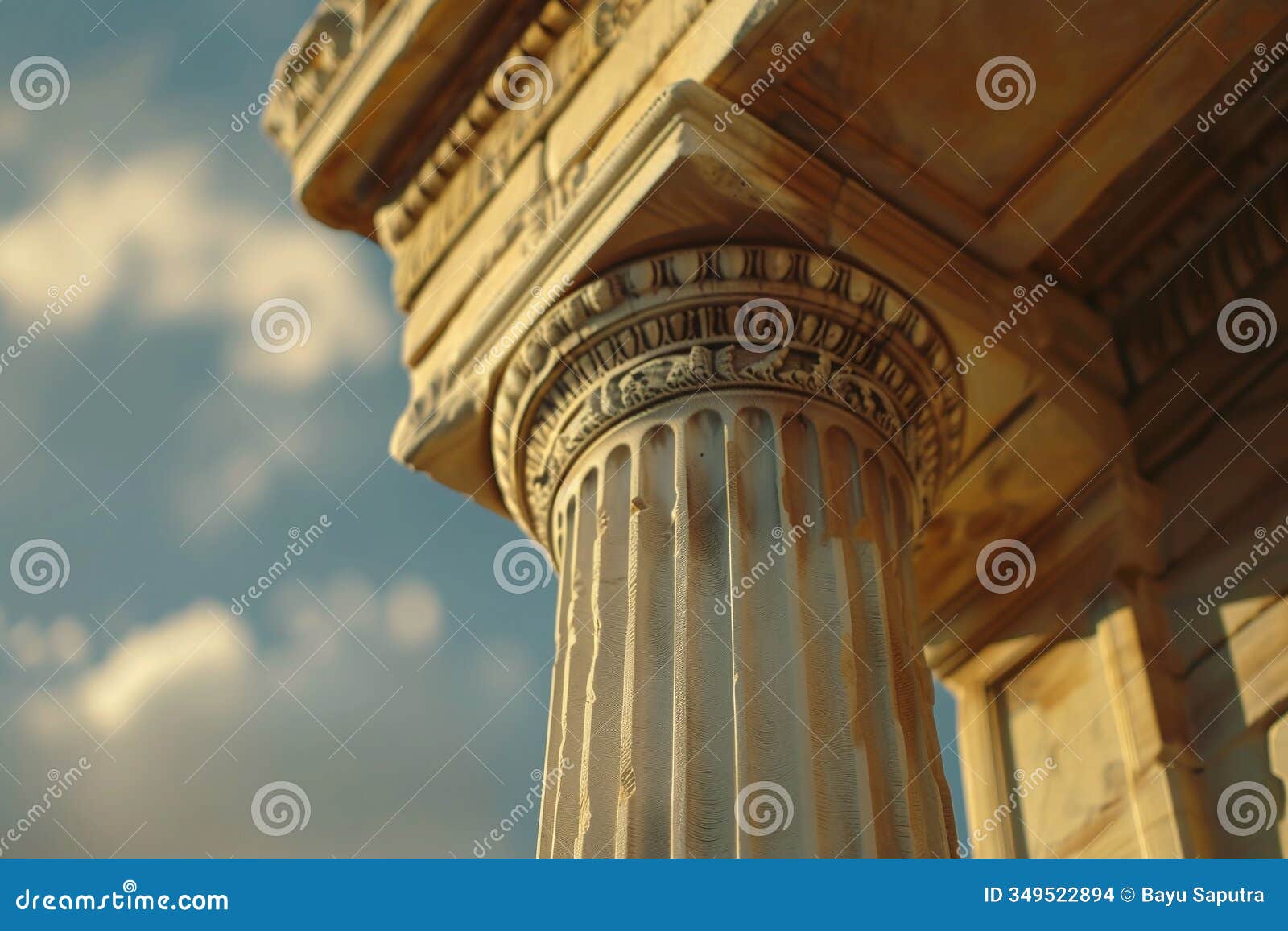 Ai Generative Ancient Greek Building Pillars Stock Illustration ...