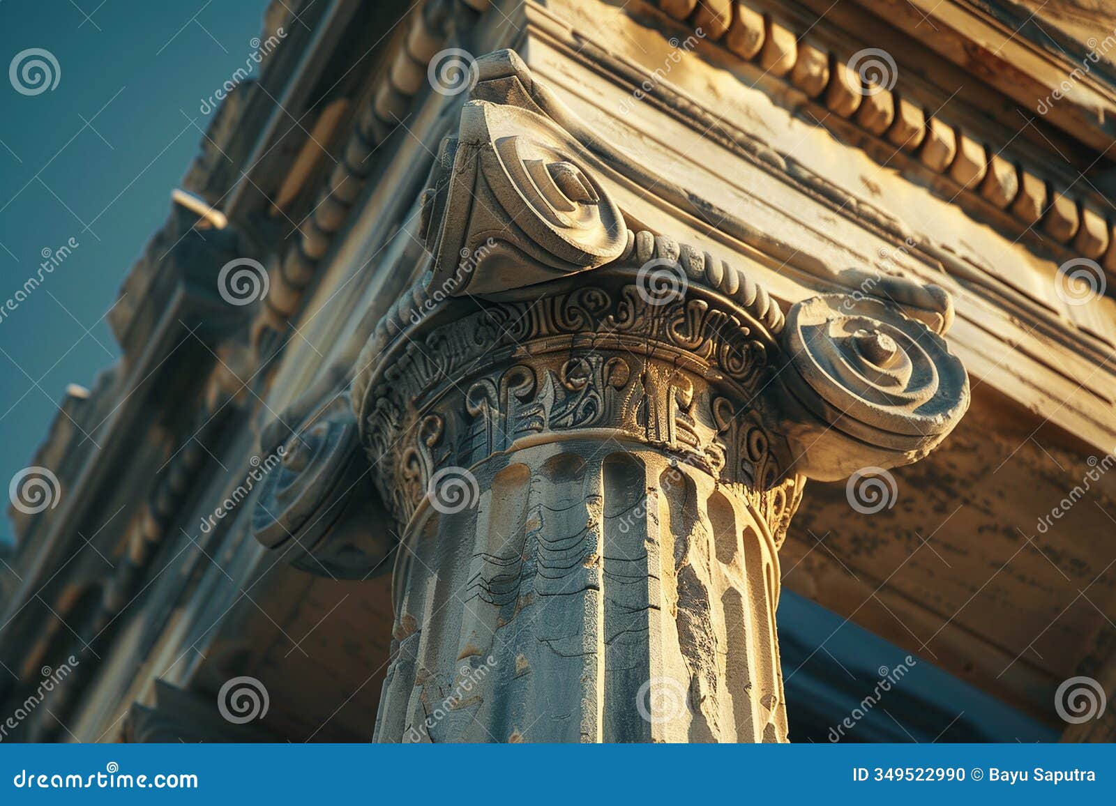 Ai Generative Ancient Greek Building Pillars Stock Illustration ...