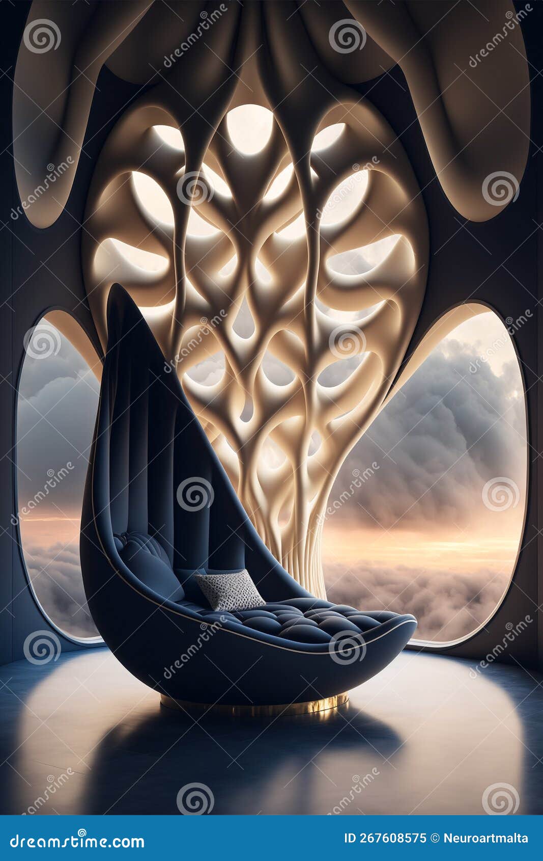 Luxury Interior Living Room Design Concept Stock Illustration ...