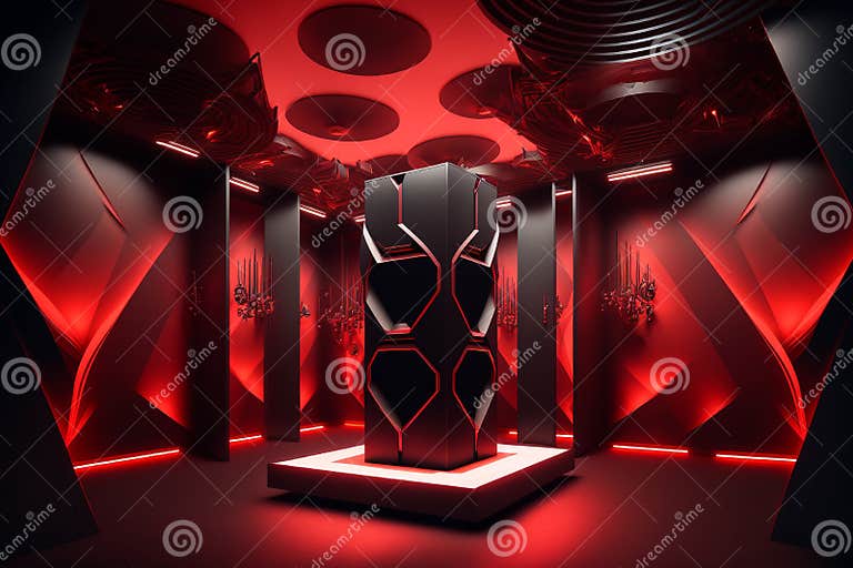 Luxury VIP Techno Club Design Concept Stock Illustration - Illustration ...