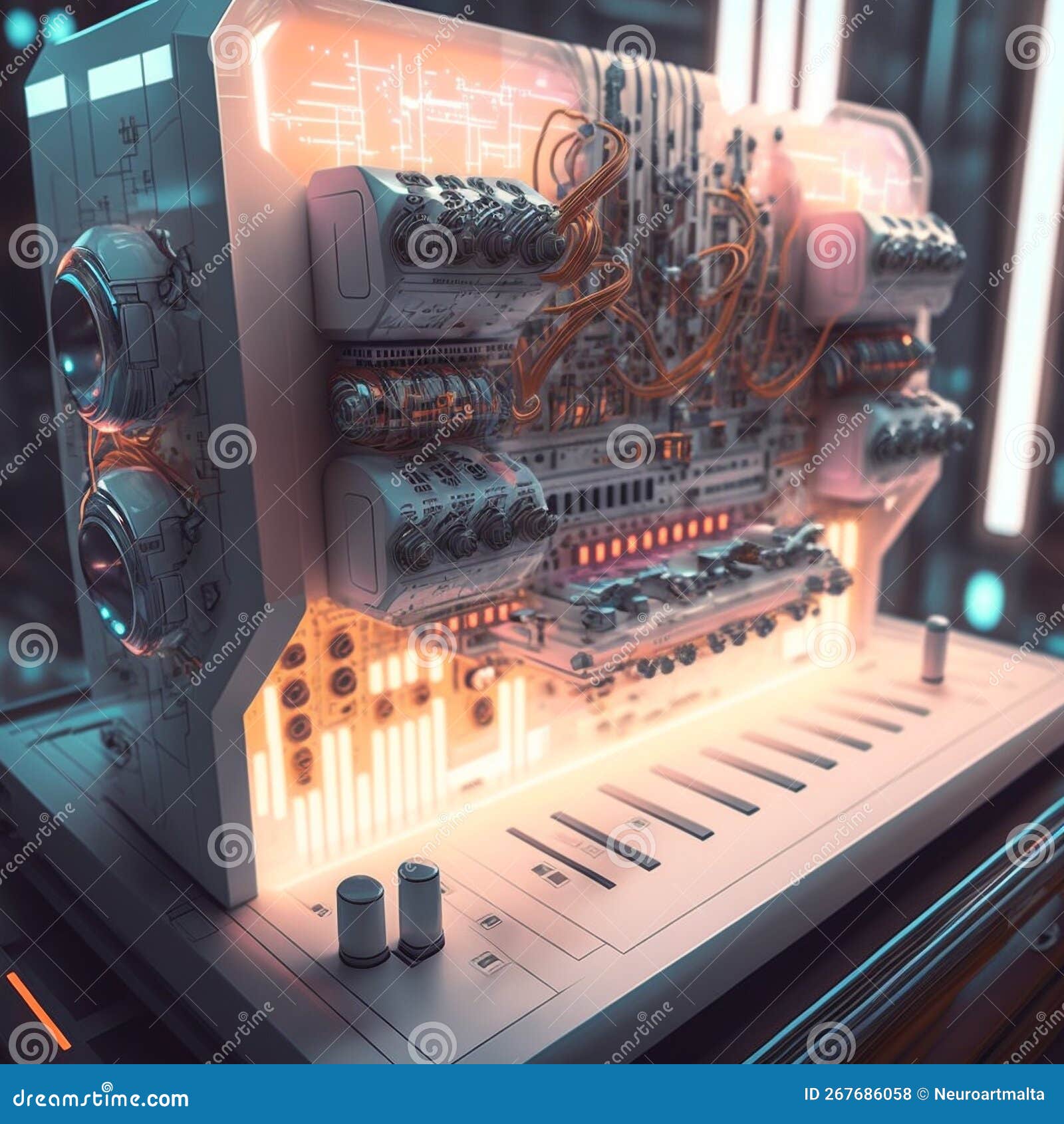 Futuristic Modular Synthesizer Stock Photo - Image of futurism, hyper ...
