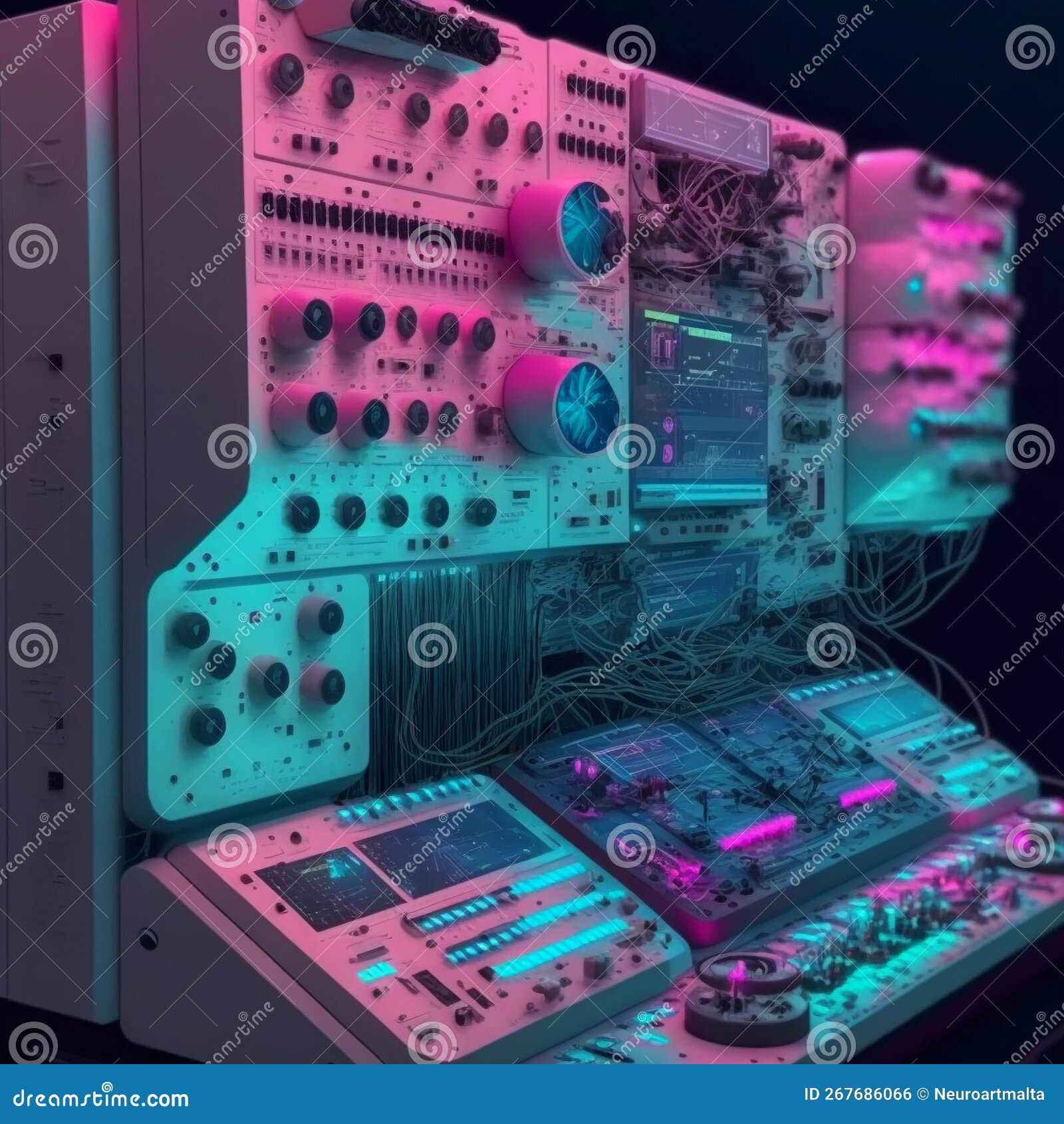 Futuristic Modular Synthesizer Stock Photo - Image of complex ...