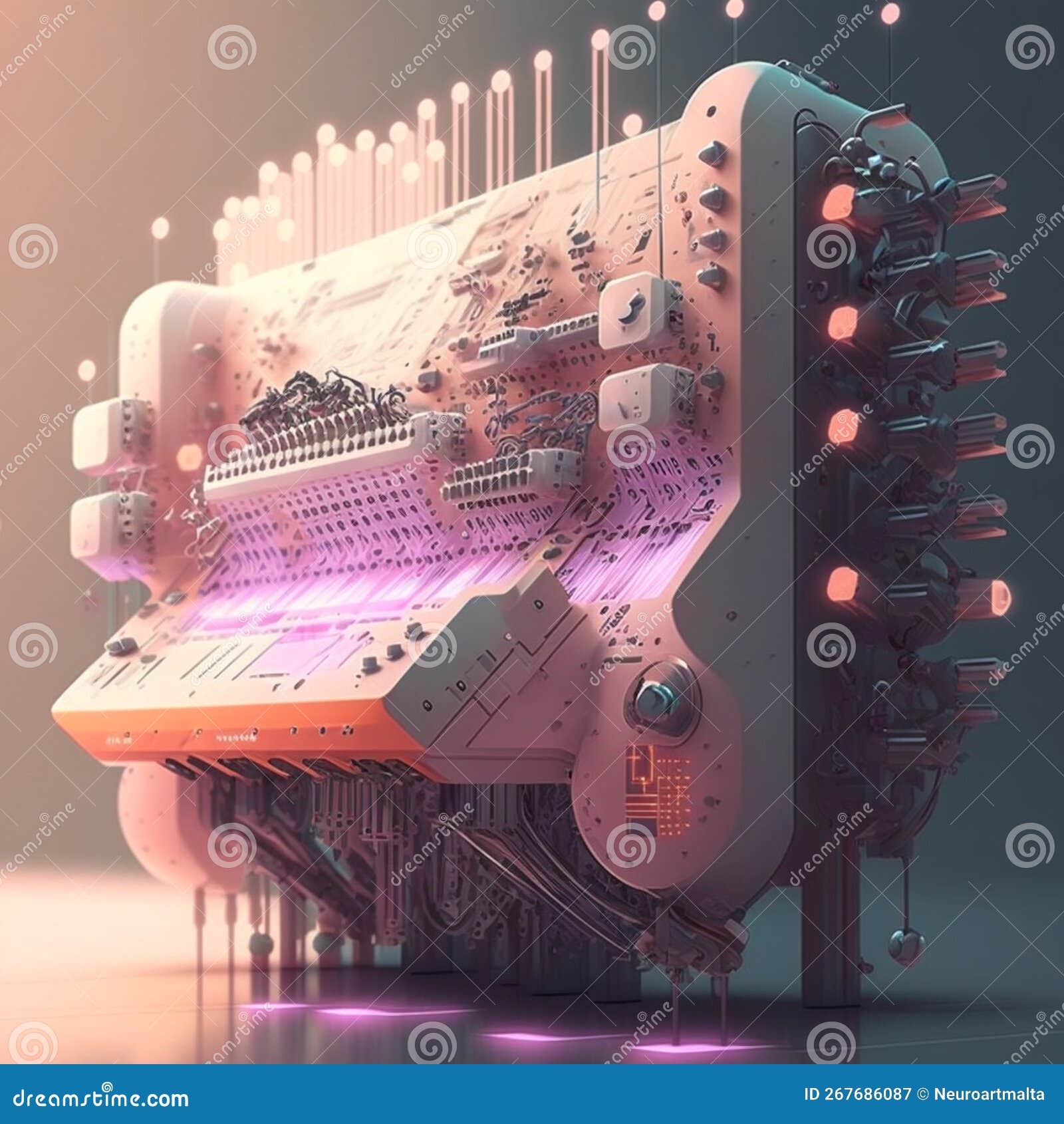 Futuristic Modular Synthesizer Stock Image - Image of creation ...