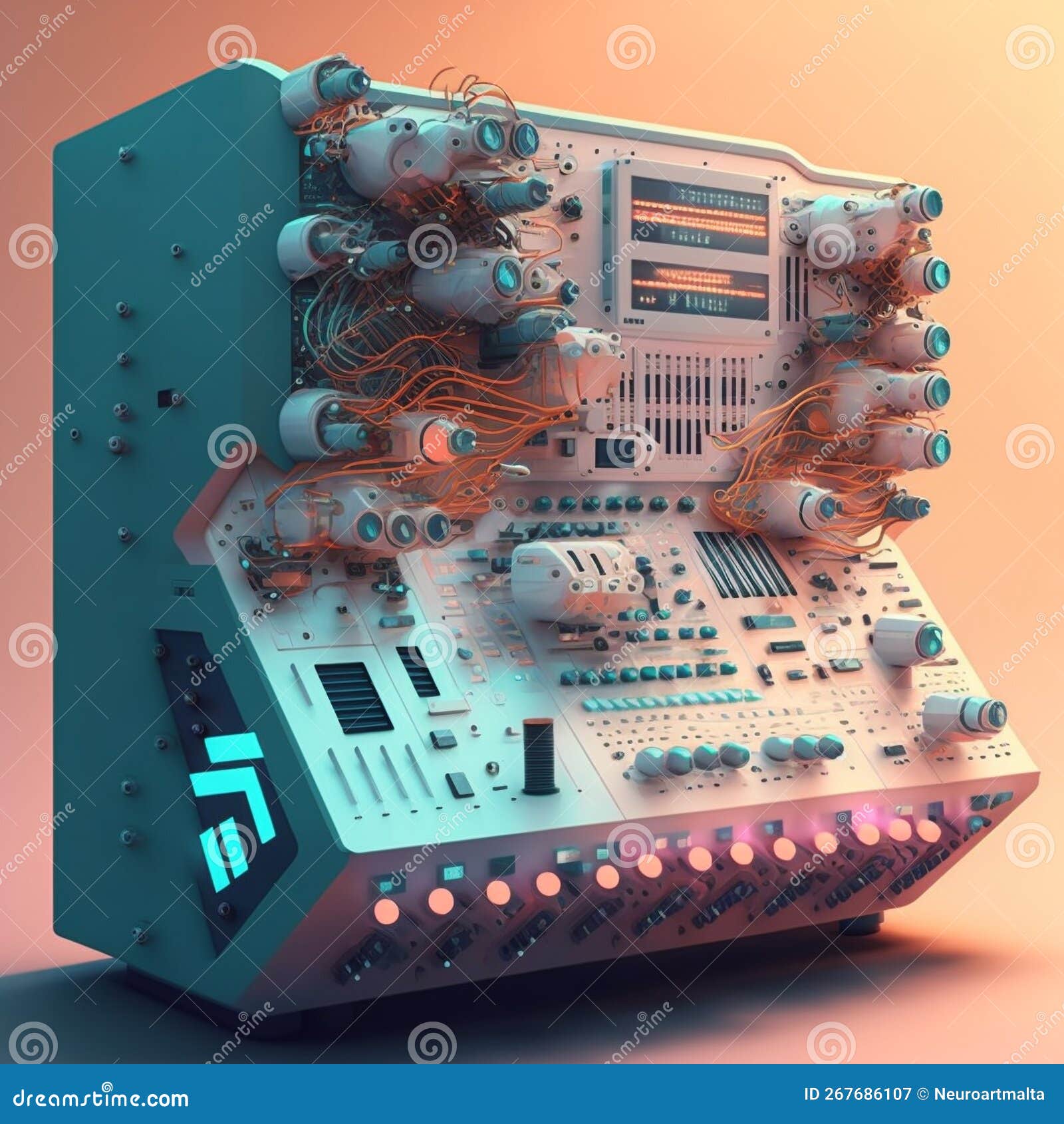 Futuristic Modular Synthesizer Stock Image - Image of imagery, digital ...