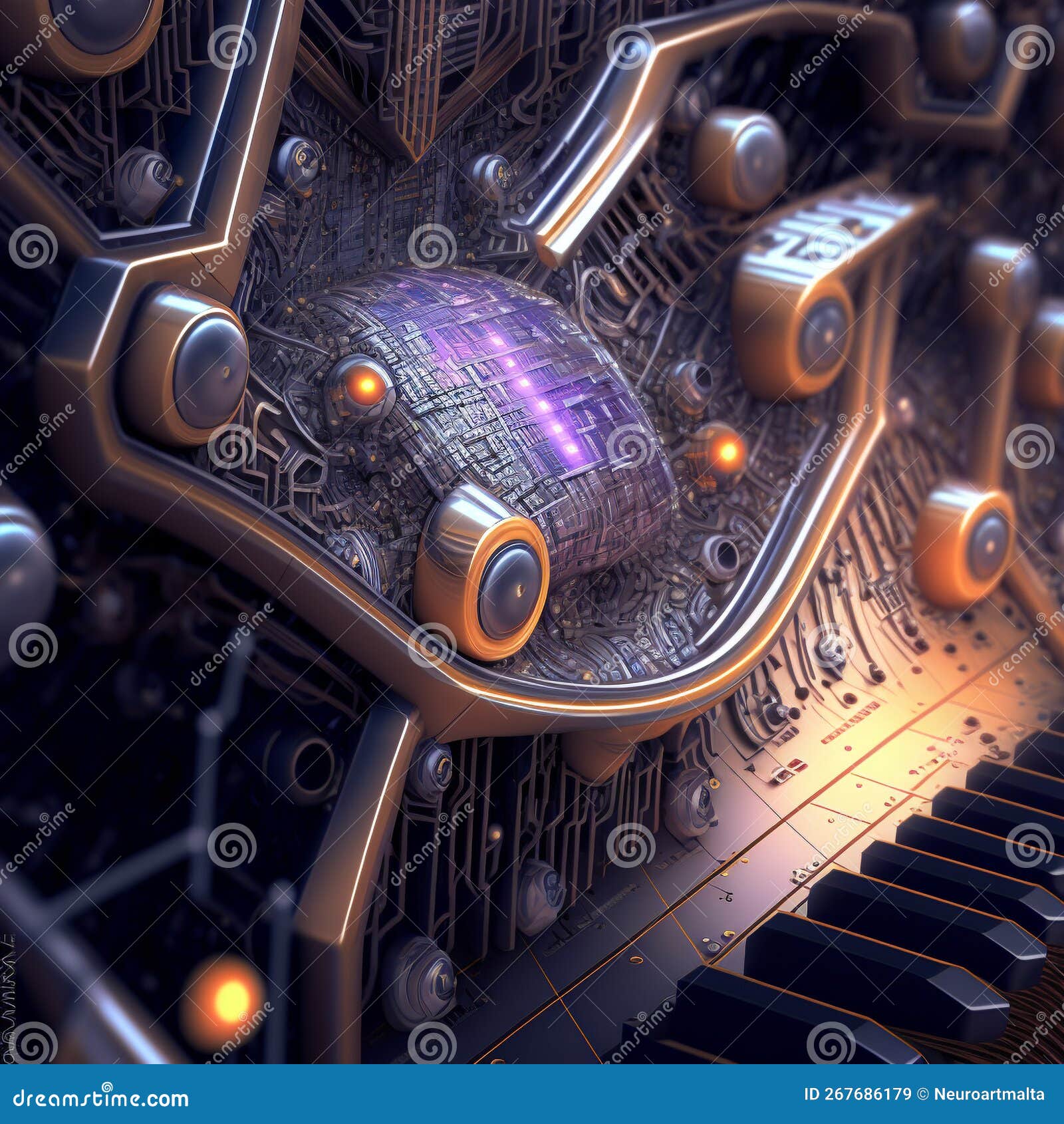 Futuristic Modular Synthesizer Stock Image - Image of innovation ...