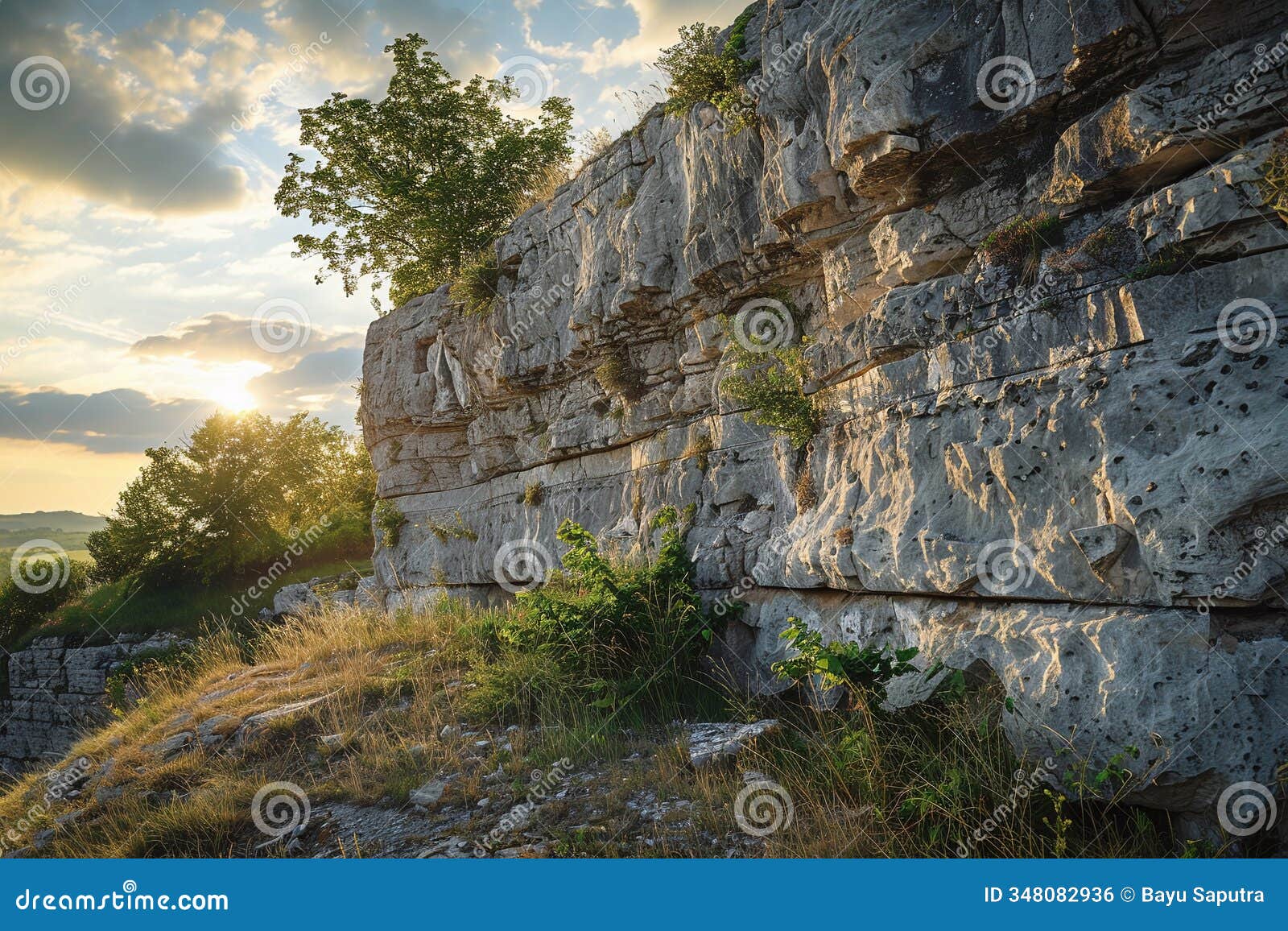 Ai Generative Beautiful Limestone Cliffs Stock Illustration ...