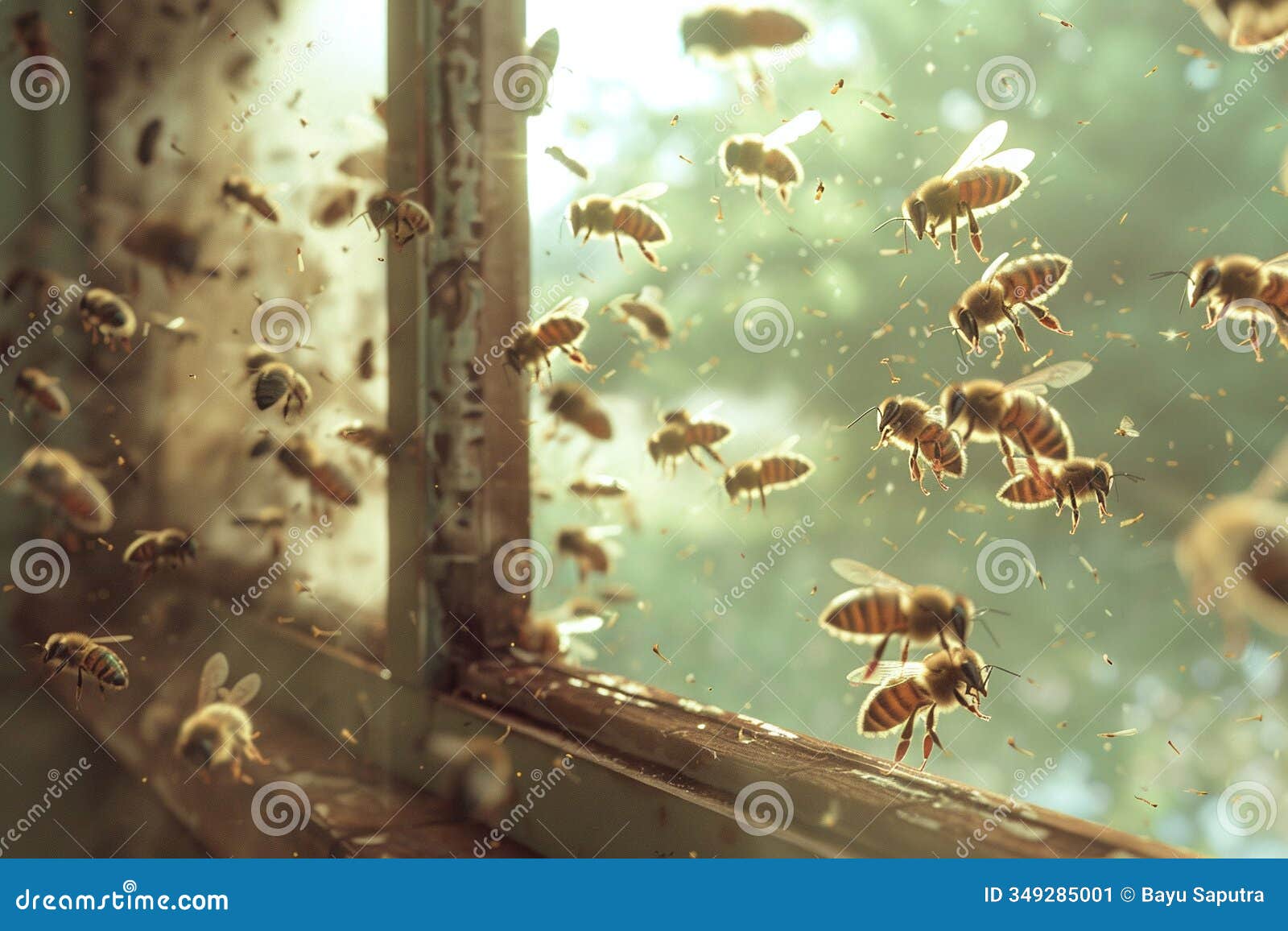 Ai Generative Bee Attack on Humans Stock Image - Image of poison, stung ...