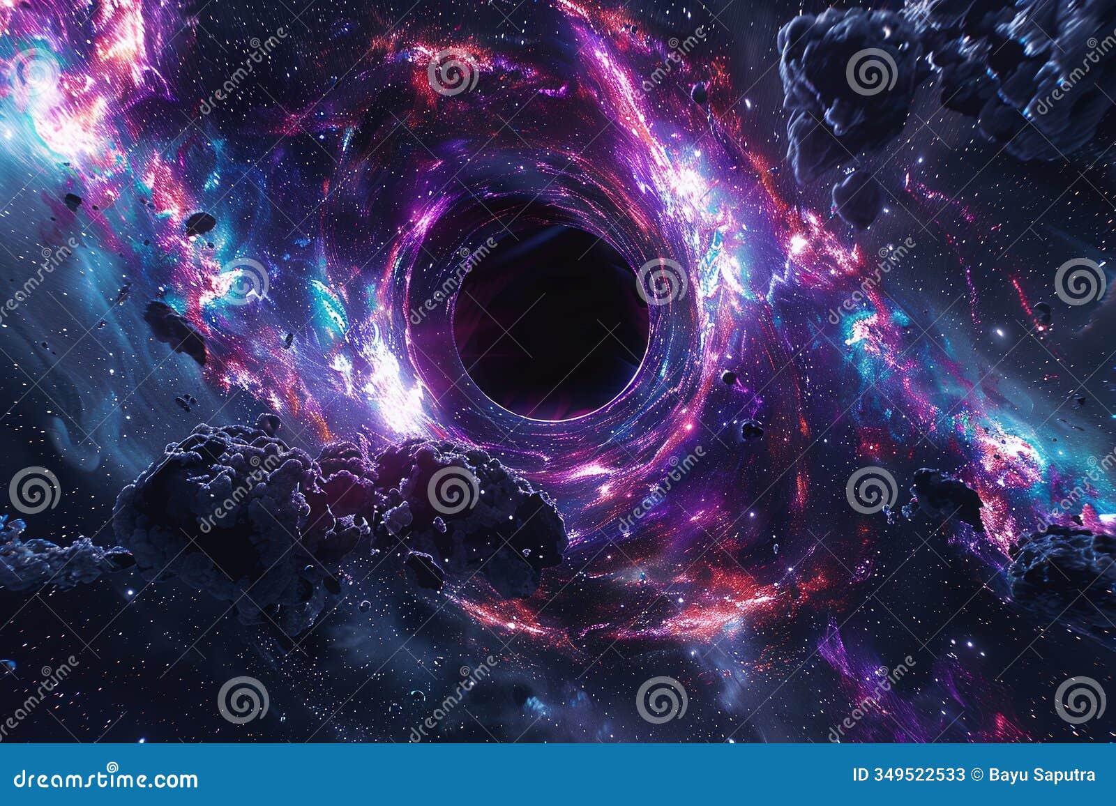 Ai Generative Black Hole Door To Another Dimension in Outer Space Stock ...