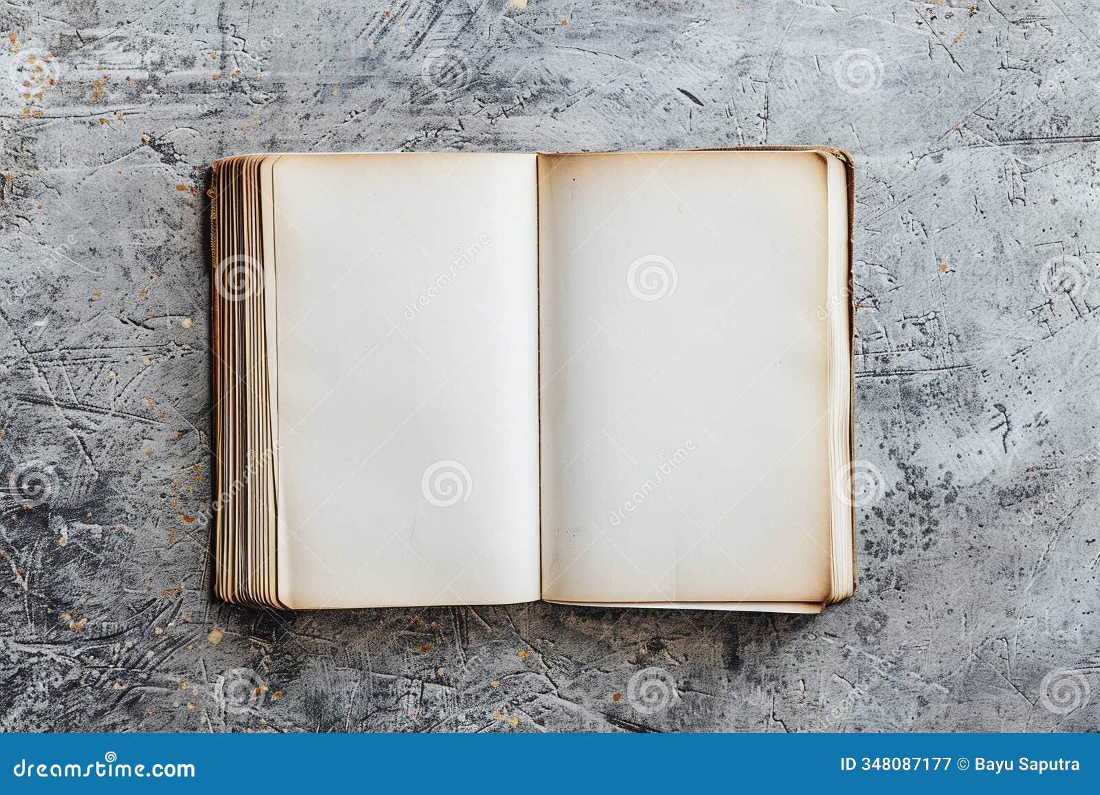 Ai Generative Blank Book Page Open Top View Stock Illustration ...