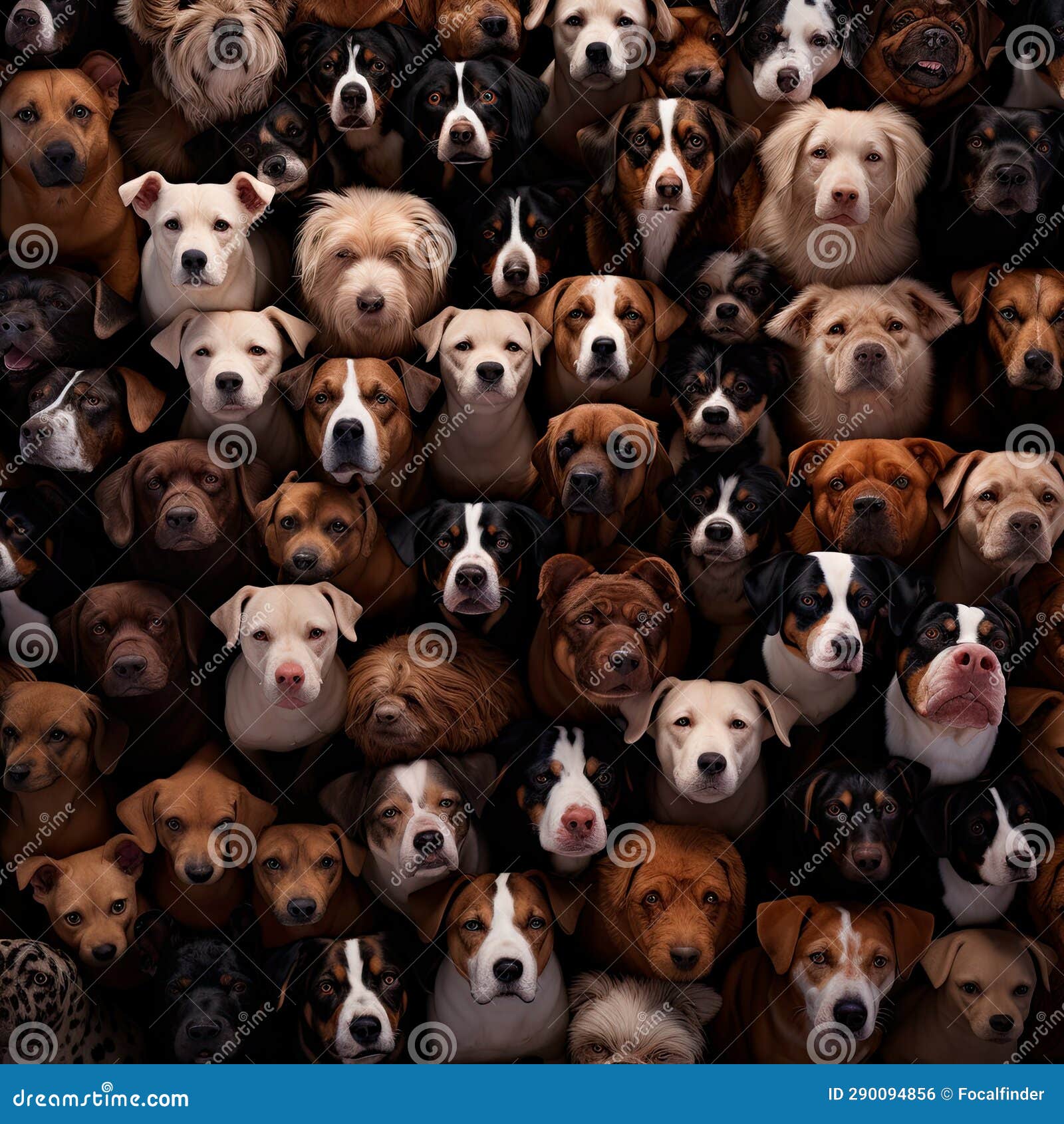 AI-generative Canine Kaleidoscope: Overhead Dog Pattern Stock Photo ...