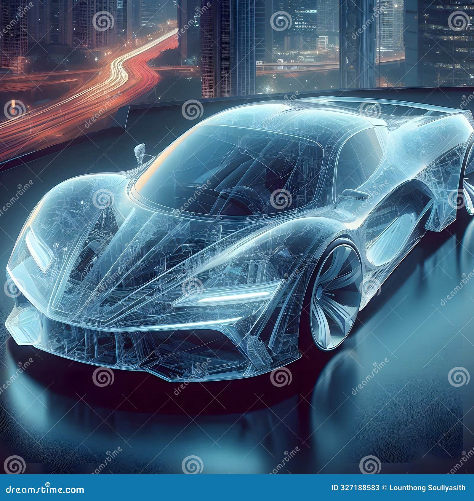 Ai Generative Car, Hypercar Ai, Glass, Transparent Glass Supercar Ai ...