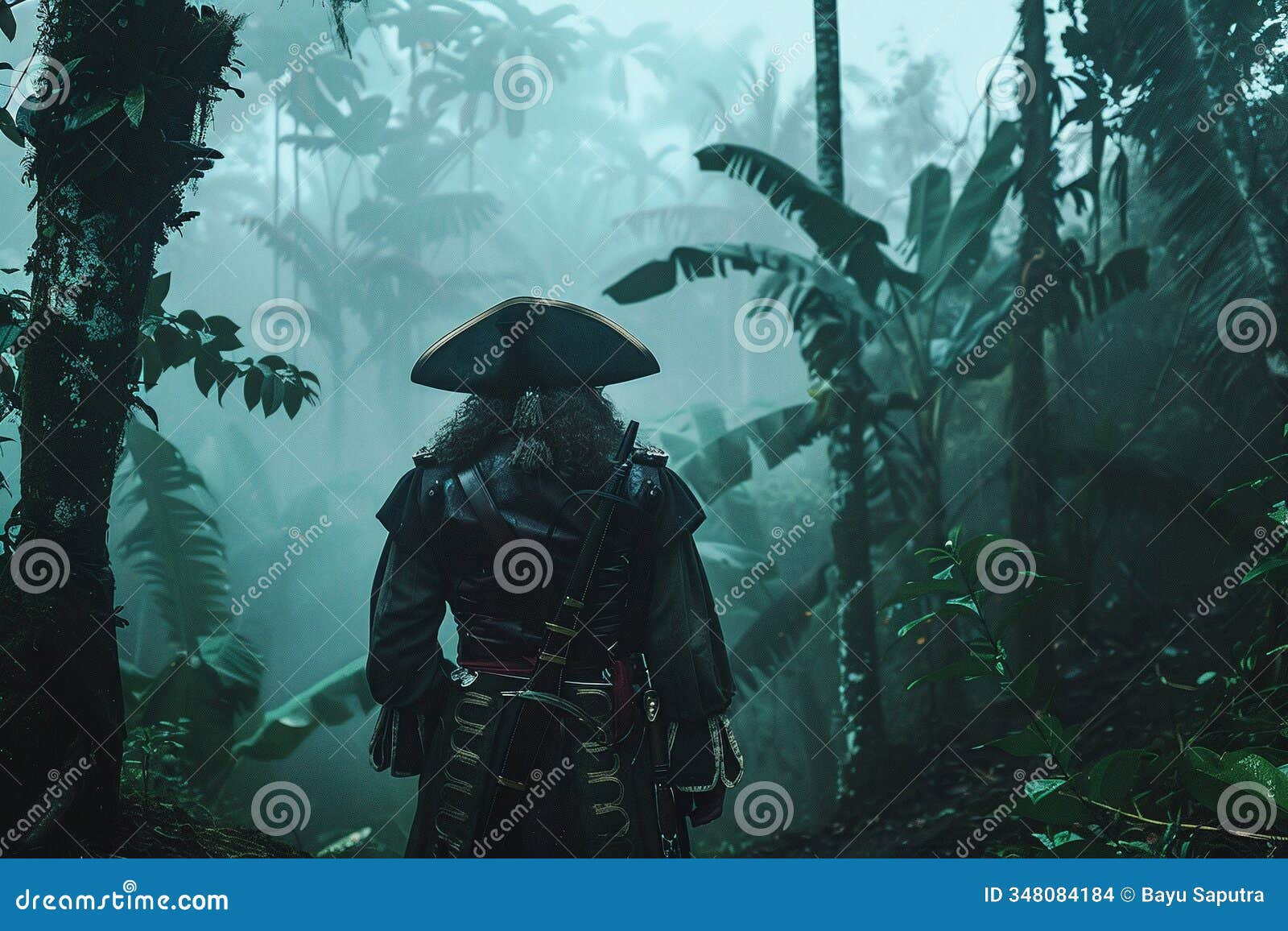 Ai Generative Colonial Soldiers Lost in the Rainforest Stock ...