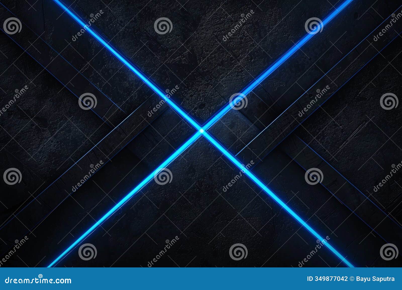 Ai Generative Dark Background with Fancy Blue Neon Lines Stock ...